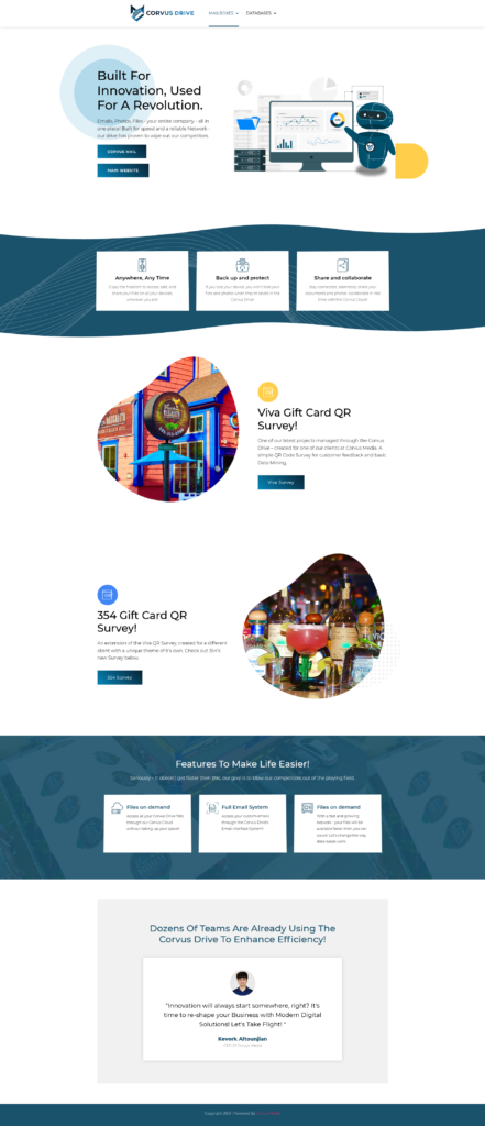 Corvus Drive - CORVUS MEDIA MARKETING